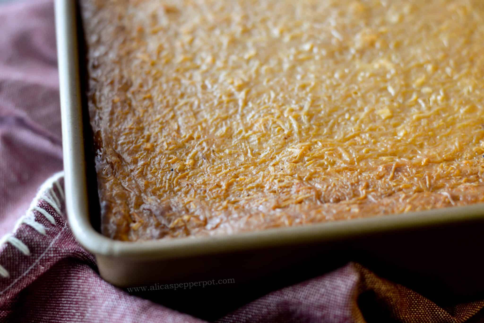 Cassava Pone (Yuca Cake) - Alica's Pepperpot