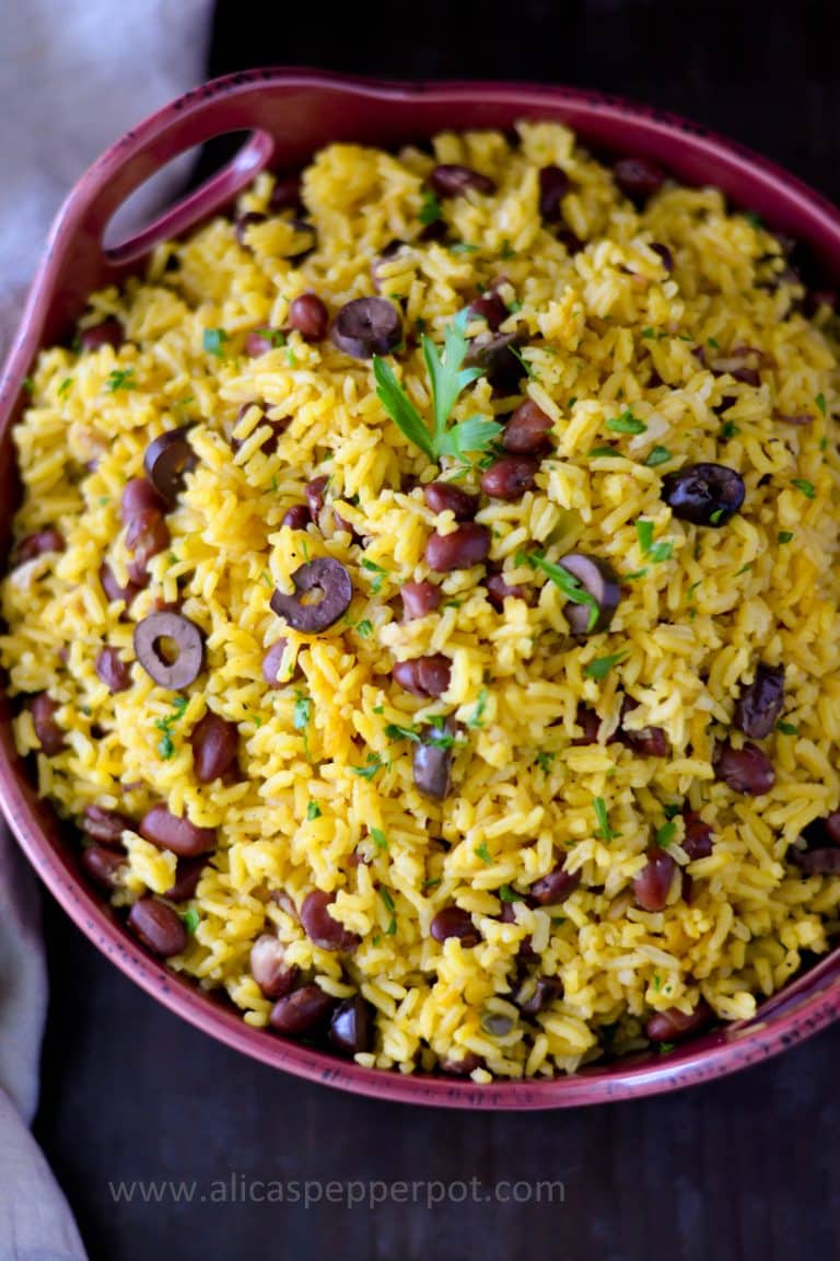 Side Dish: Yellow Rice & Beans - Alica's Pepperpot