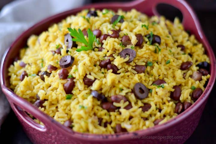 Side Dish: Yellow Rice & Beans - Alica's Pepperpot