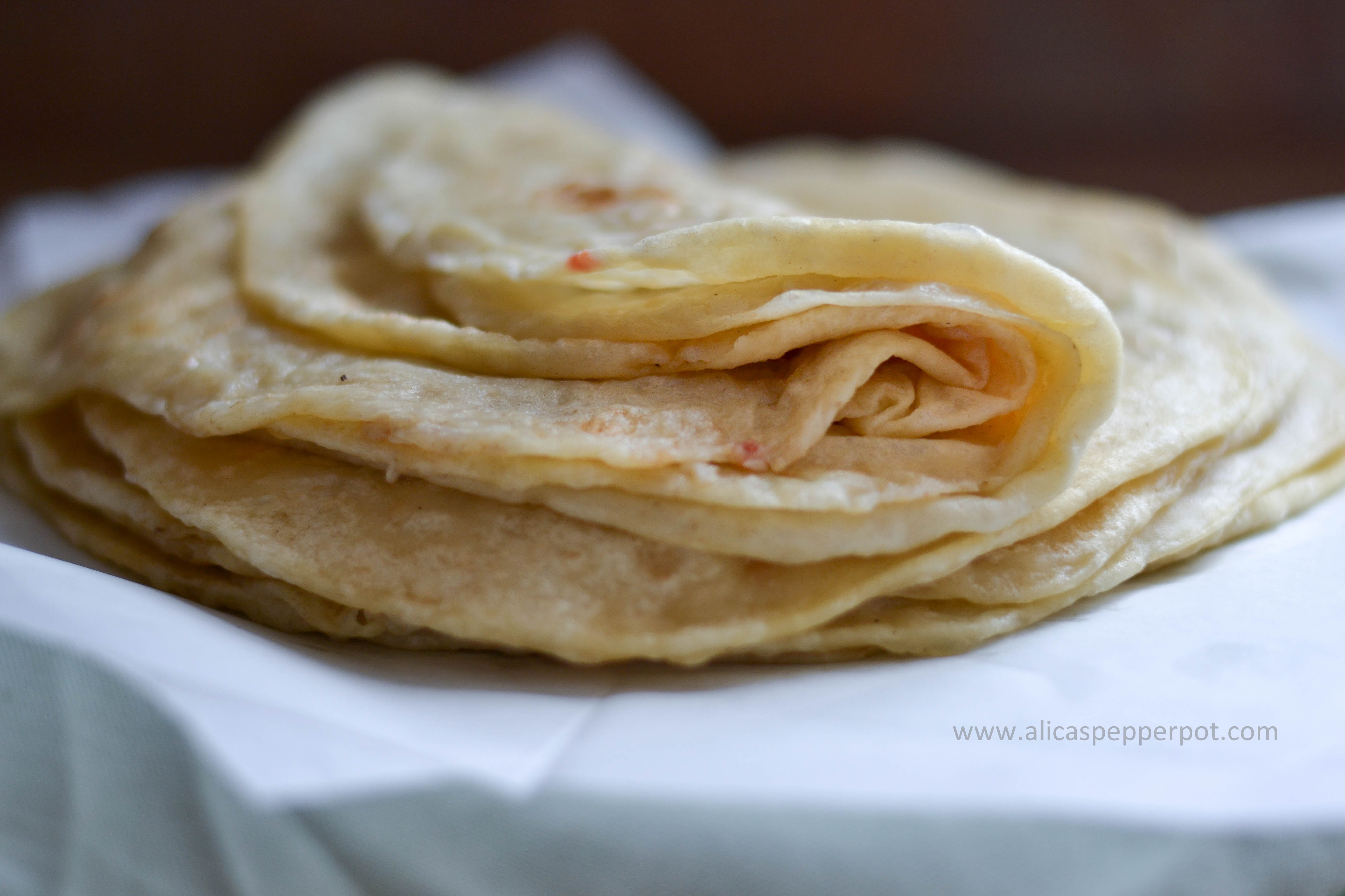 Aloo roti (potato stuffed flatbread) - Alica's Pepperpot