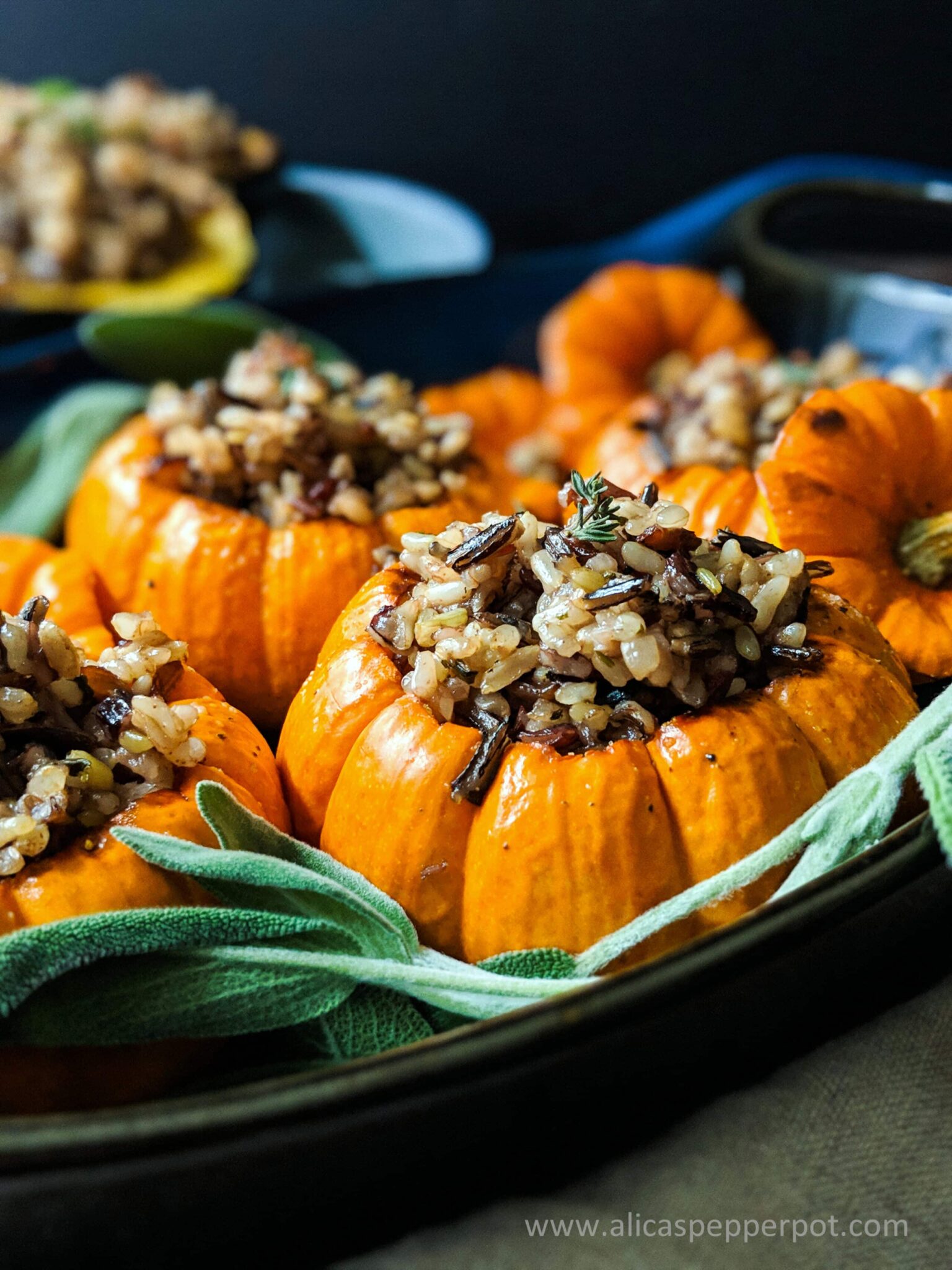 Wild Rice Stuffed (Mini) Pumpkins » Alica's Pepperpot