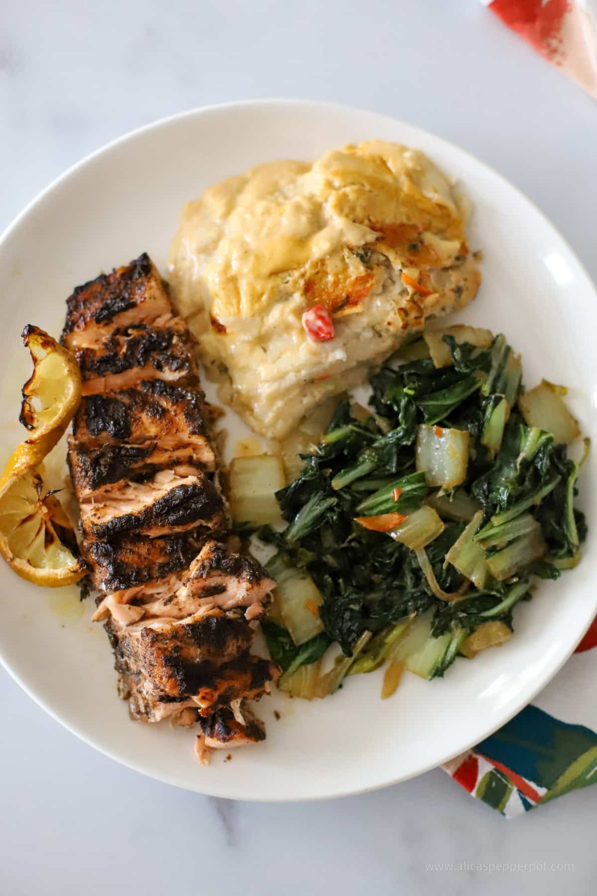 Scalloped-eddoe-plated-jerk-salmon » Alica's Pepperpot