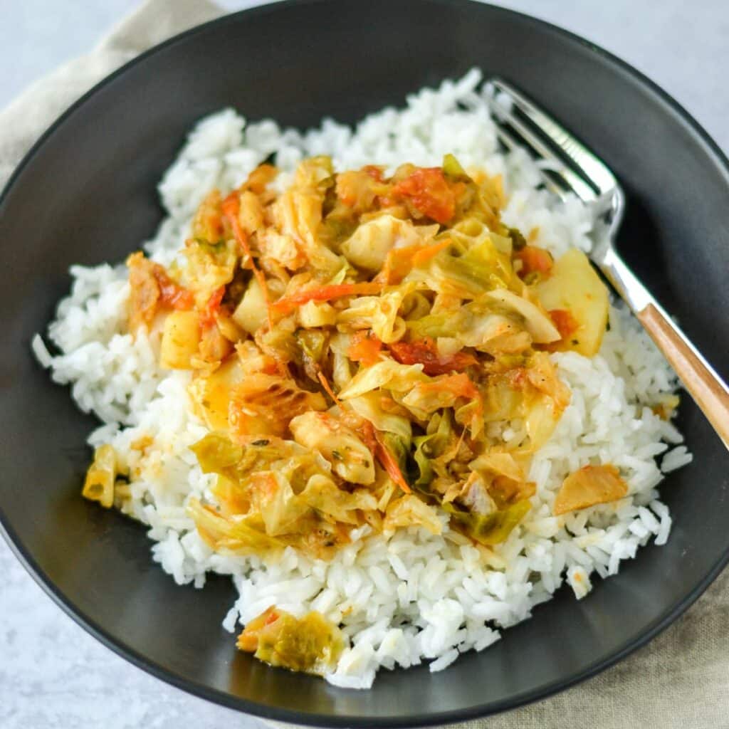 Sautéed cabbage with saltfish » Alica's Pepperpot